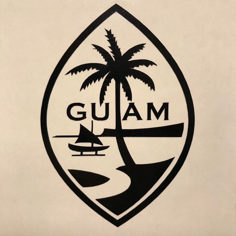 Guam Flag Seal Vinyl Decal | Etsy