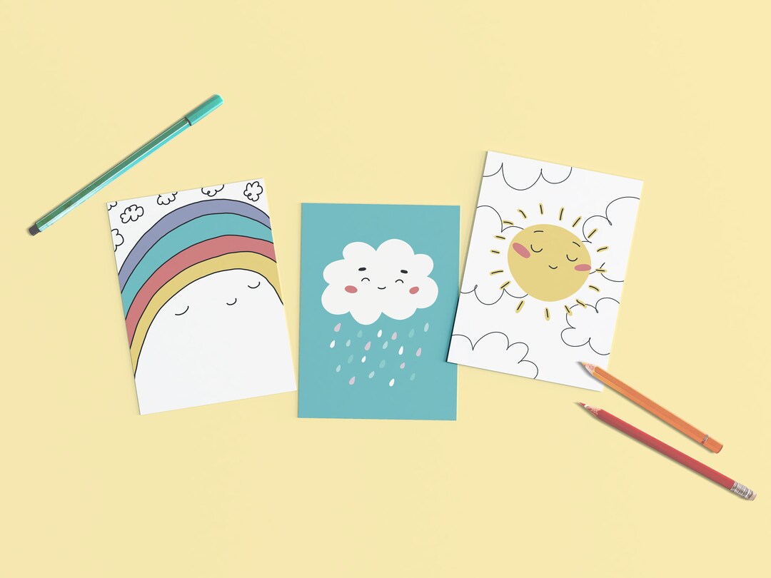 Set of 6 Postcards, 3 Designs, Pack of A6 Postcards, Thank You ...