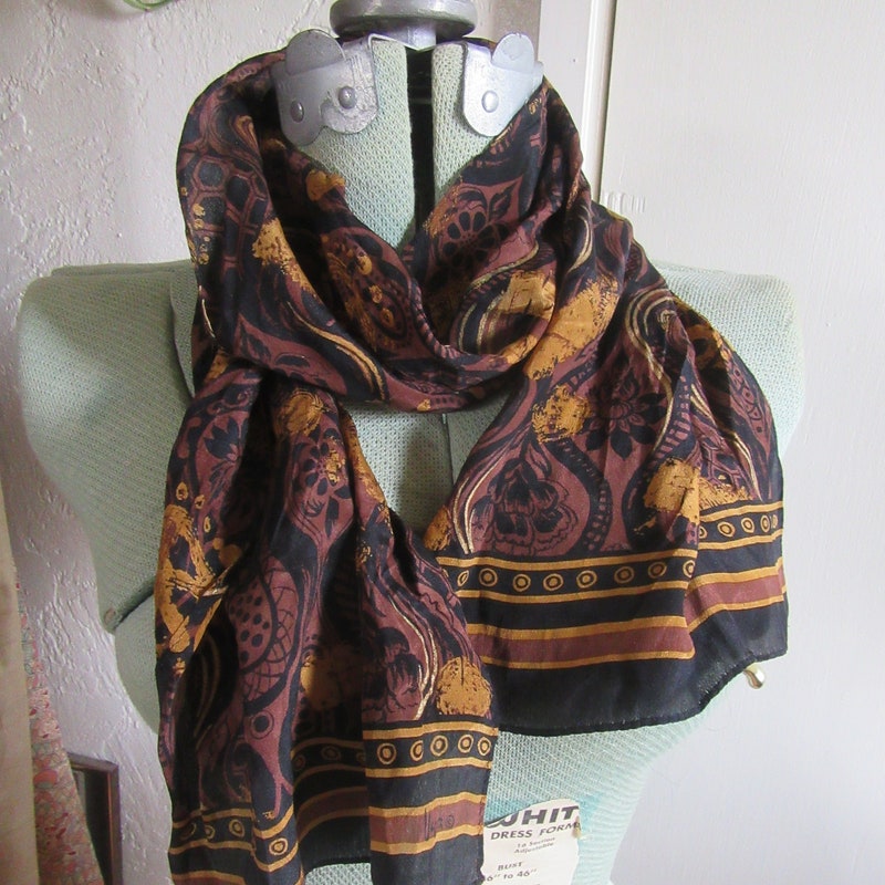 Silk Scarf Vintage - Etsy