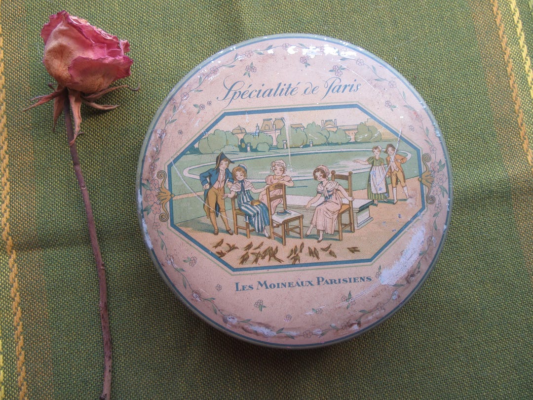 1920s Antique French Candy Tin, Antique Paris Bon-boncandy Tin ...