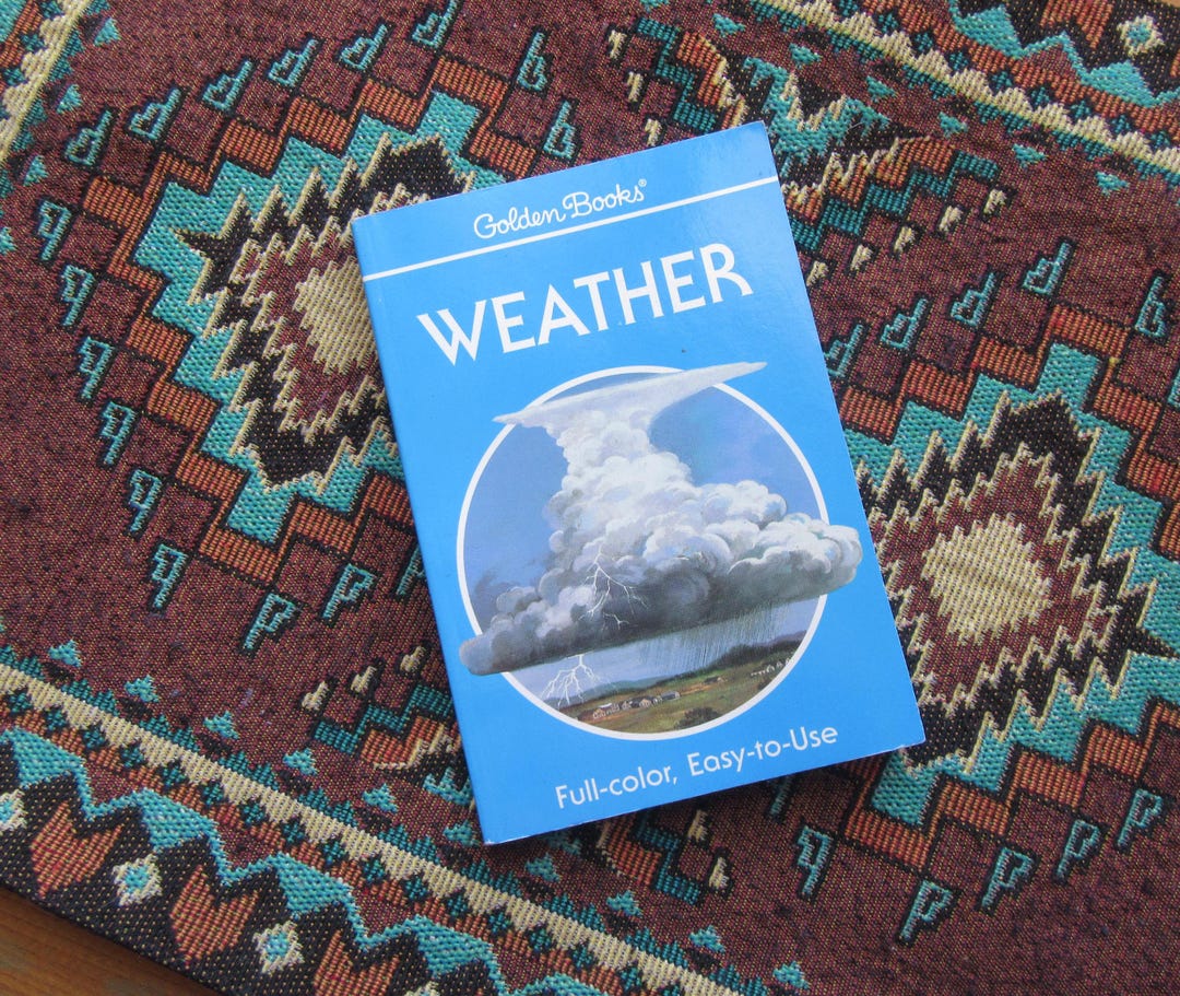 1987 Vintage Little Golden Book About Weather, Vintage Pocket Guide to ...
