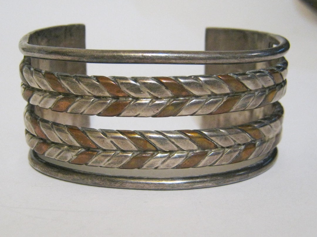 William Spratling Vintage Mexican Sterling Silver & Copper Cuff ...
