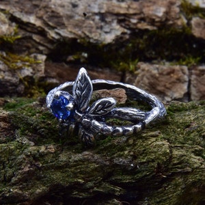 Mystical Forest Beast Engagement Ring in Silver Elvish Style - Etsy