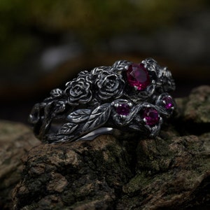 Ethereal Fairy Witchy Dragon Wedding Ring Set, Celtic Ethereal Fairy Witchy Dragon Wedding Ring Set, Celtic