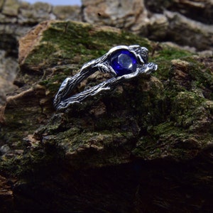 Enchanted Forest Fairy Wedding Ring With Tree Bark Branched, Earthy ...