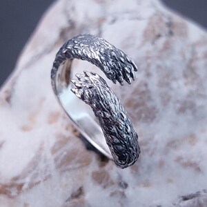 Viking Bears Ring, Bear Paw Ring, Silver Bear Ring, Bear Jewelry ...