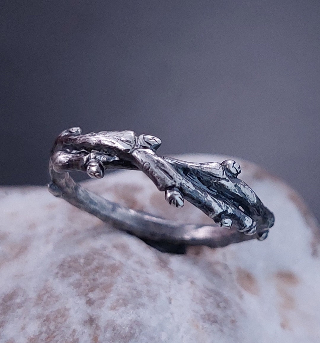 Nature Lover Engagement Ring, Unique Intertwined Branches Ring, Celtic ...