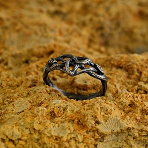 Fantasy Braided Tree Engagement Ring With Knot Twig Leaf, Unusual Women ...