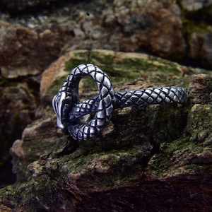 Fantasy Witchy Snake Engagement Ring, Ouroboros Inspired Serpent ...