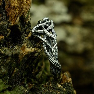 Fantasy Braided Tree Engagement Ring With Knot Twig Leaf, Unusual Women ...