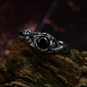 Dark Fairytale Inspired Engagement Ring, Vintage Fantasy Magic Wedding ...