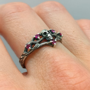 Ruby Witch Engagement Ring With Forest Tree Branch, Fantasy Nature ...