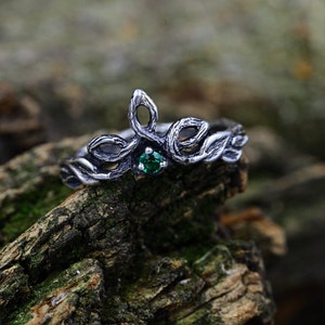 Ethereal Fantasy Wedding Rings Set for Women, Elven Bridal Set ...