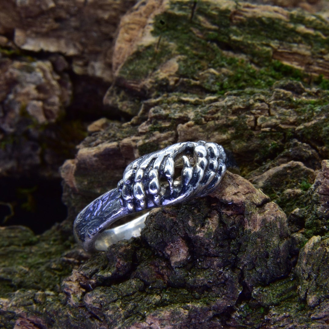 Forest Fantasy Druid Wedding Ring for Man Unusual Nature - Etsy