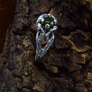 Mens Braided Wedding Ring With Tree Branch Band and Leaf Design, Unique ...