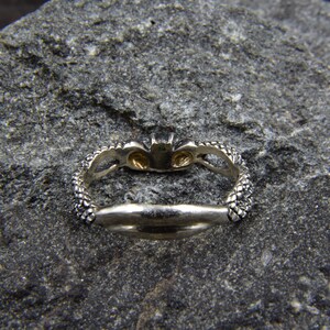 Ring With Twin Snakes and Emerald, Unique Animal Ring, Serpent Ring ...