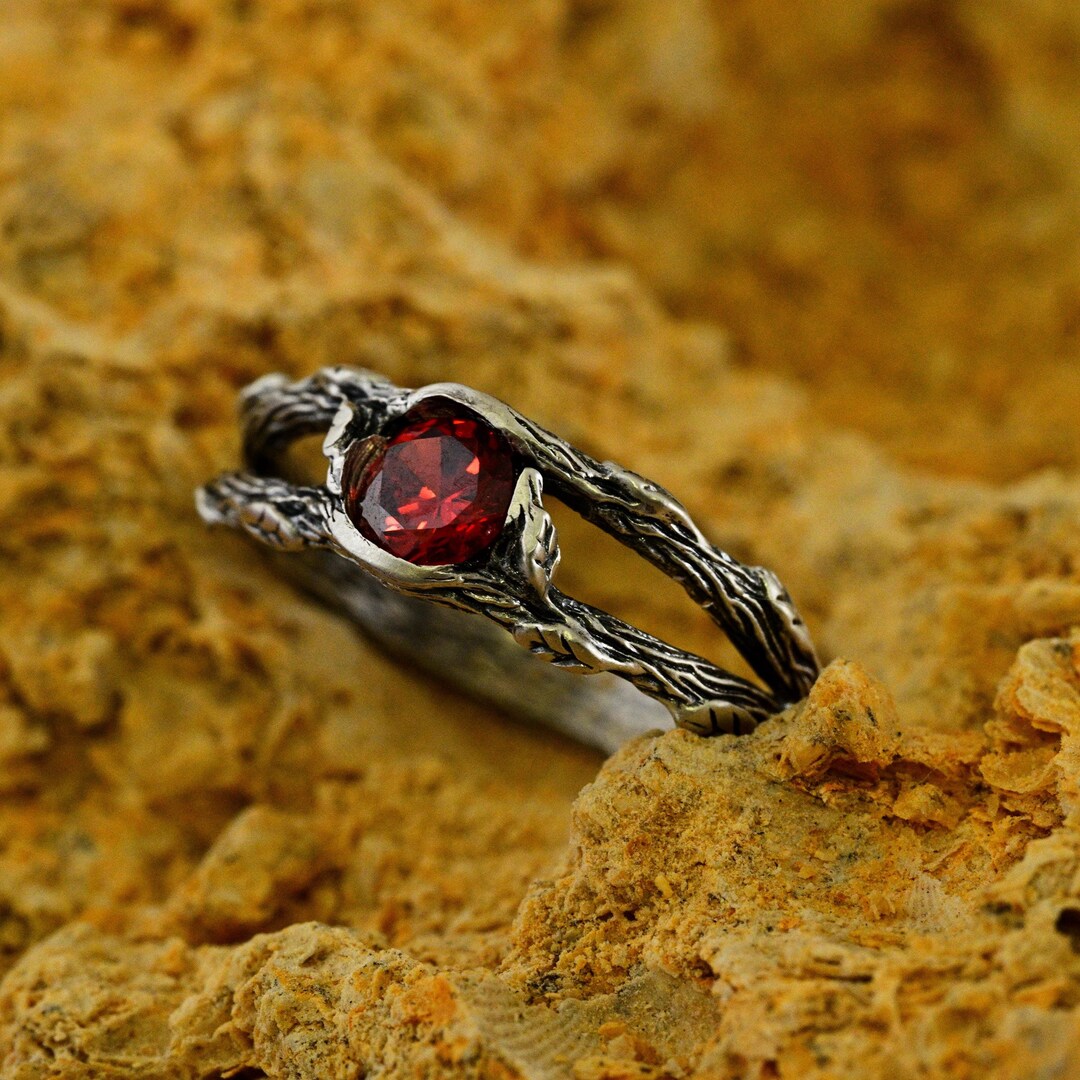 Mens Wedding Ring Celtic Tree Bark, Nature Inspired Elvish Engagement ...