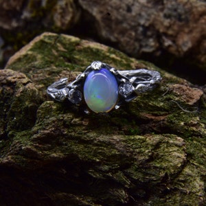 Ethereal Mystical Fairy Engagement Ring With Unique Design for Women ...
