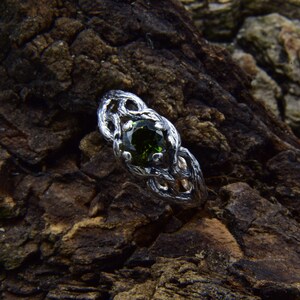 Mens Braided Wedding Ring With Tree Branch Band and Leaf Design, Unique ...