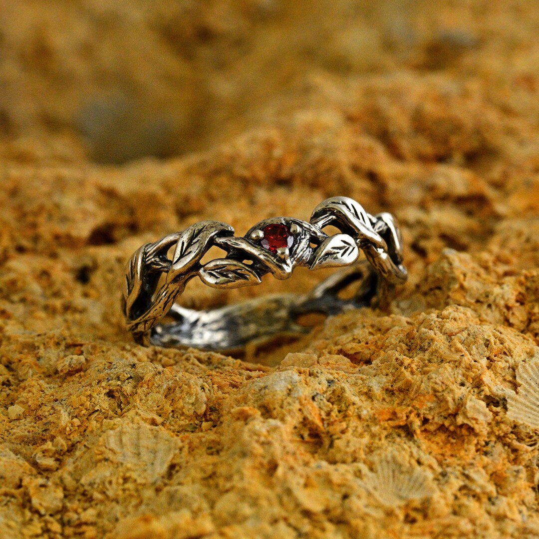 Viking Engagement Ring for Women, Sterling Silver Weave Ring With Braided Branch, Celtic Forest ...
