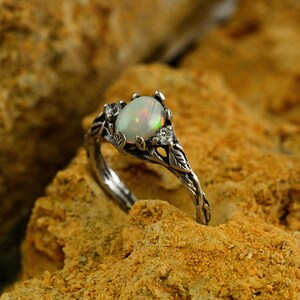 Ethereal Mystical Fairy Engagement Ring With Unique Design for Women ...