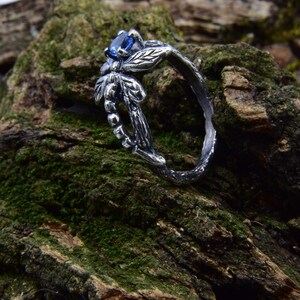 Mystical Forest Beast Engagement Ring in Silver Elvish Style - Etsy