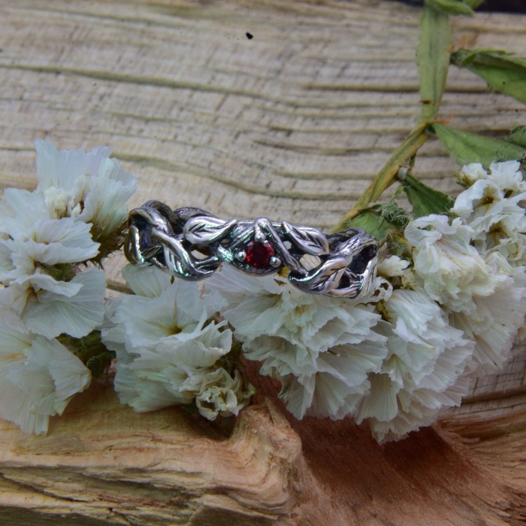 Viking Engagement Ring for Women, Sterling Silver Weave Ring With ...