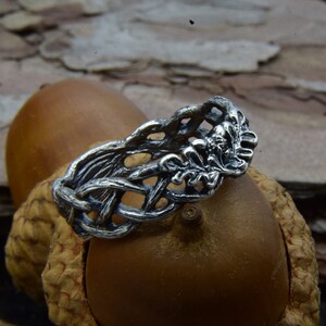 Fall Oak Leaf Wedding Ring With Celtic Knot Braided Twig and - Etsy