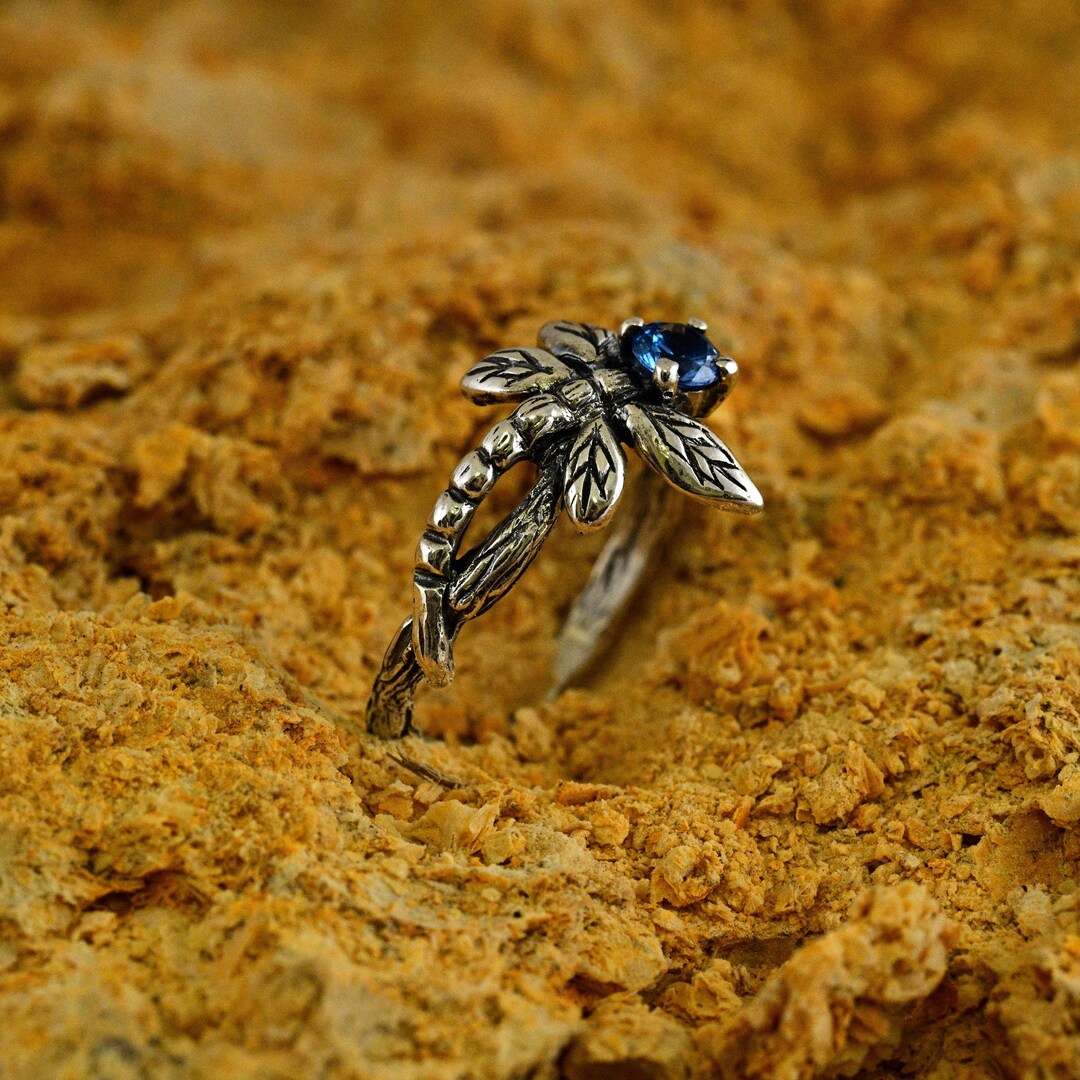 Winter Fairy Engagement Ring With Celestial Forest Band, Fantasy ...