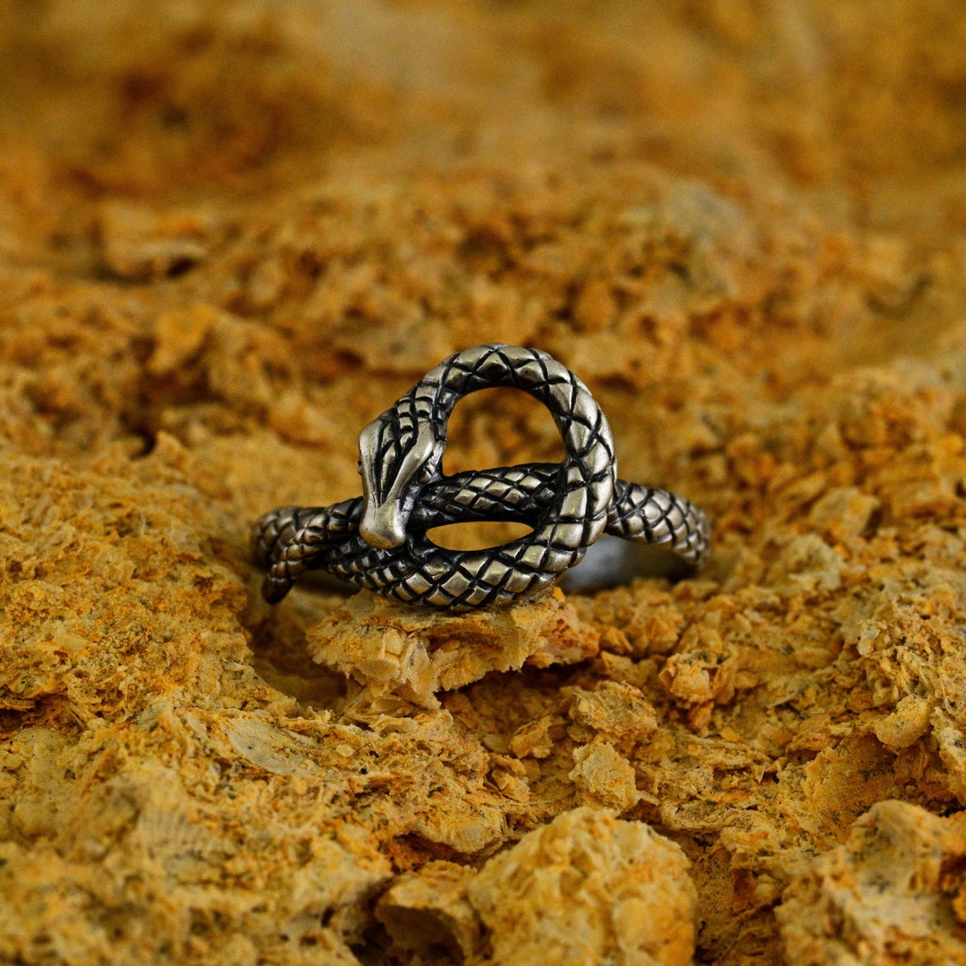 Fantasy Witchy Snake Engagement Ring, Ouroboros Inspired Serpent ...