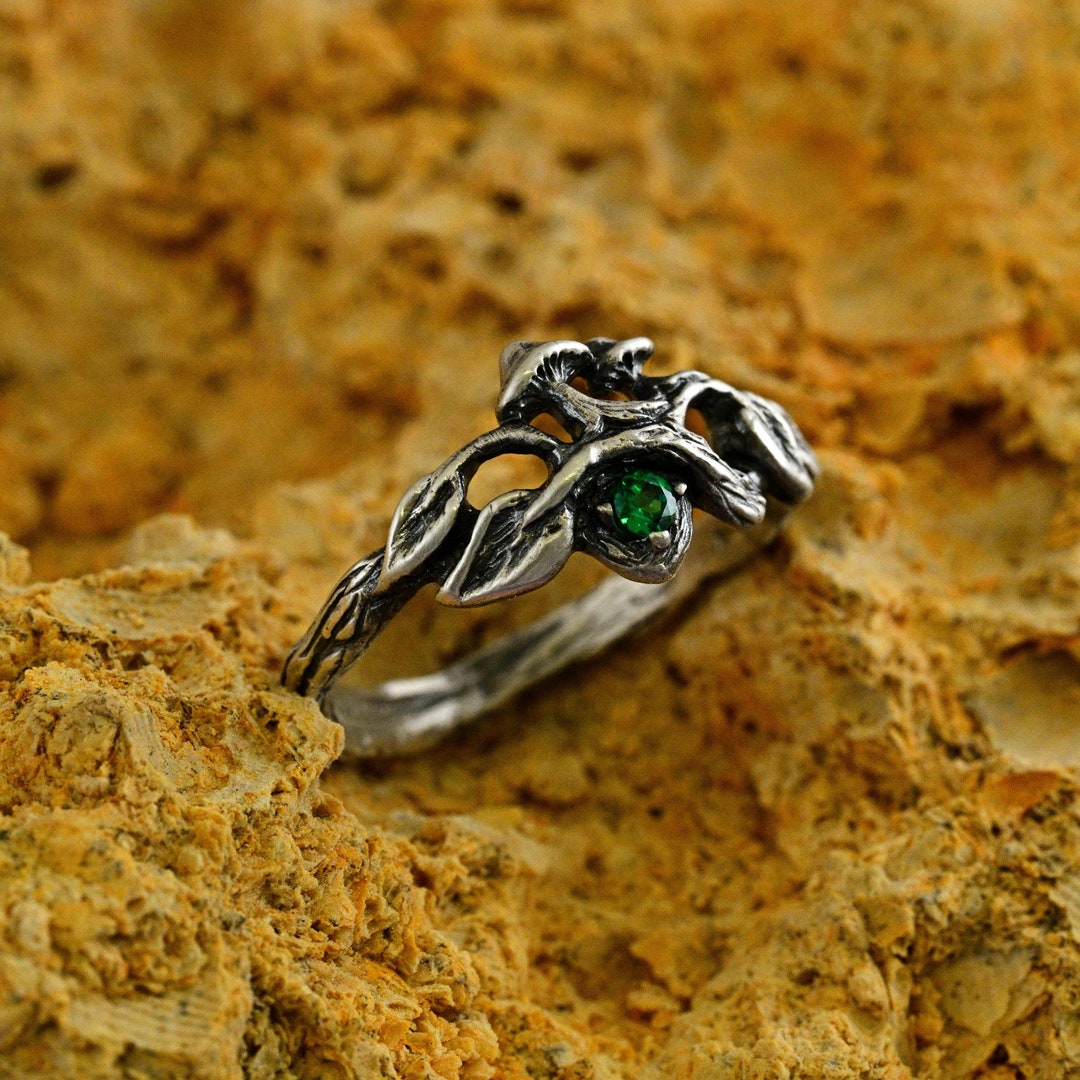 Unique Cottagecore Mushroom Engagement Ring for Women With Forest ...