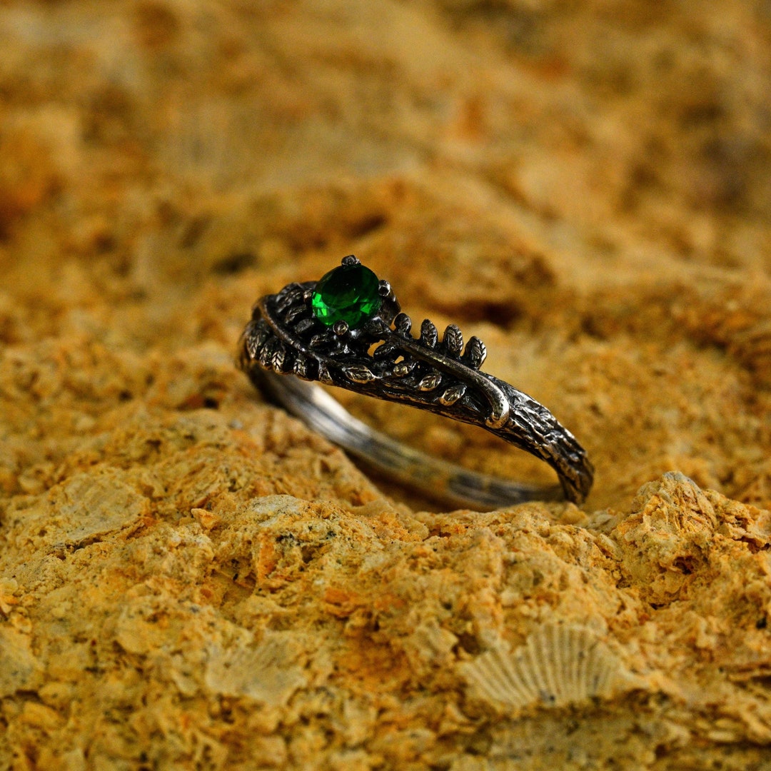 Forest Ring for Women With Leafy Tree Branch Band, Unique Nature ...