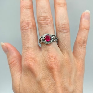 Fantasy Animal Inspired Engagement Ring With Ruby Dragon, Whimsical ...