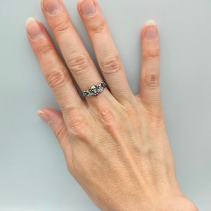 Dark Fantasy Tree Branch Ring With Ruby Skull for Women, Dark Nature ...