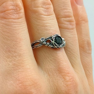 Dark Fairytale Inspired Engagement Ring, Vintage Fantasy Magic Wedding ...