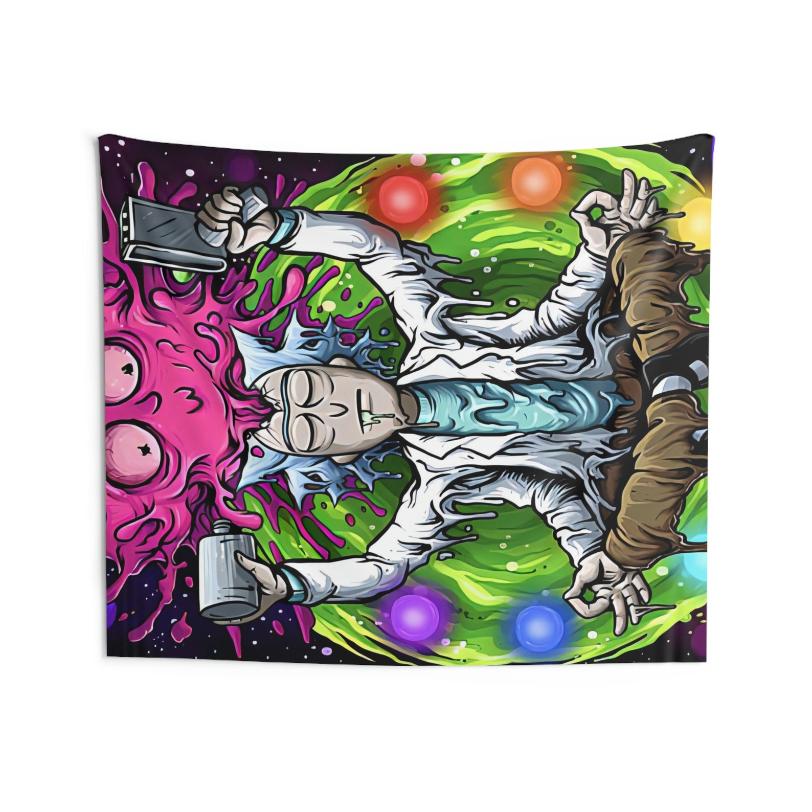 Rick and Morty Tapestry Festival Tapestry Rave Tapestry - Etsy