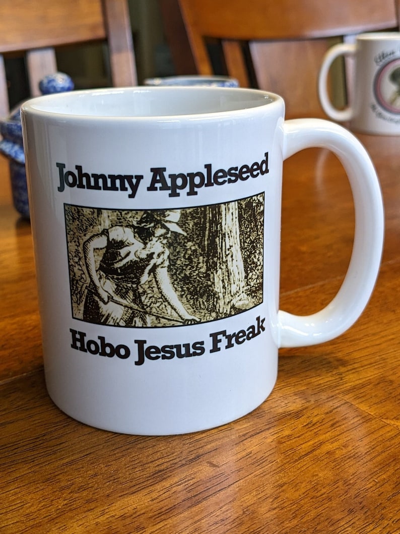 Johnny Appleseed: Hobo Jesus Freak White Glossy Mug - Etsy