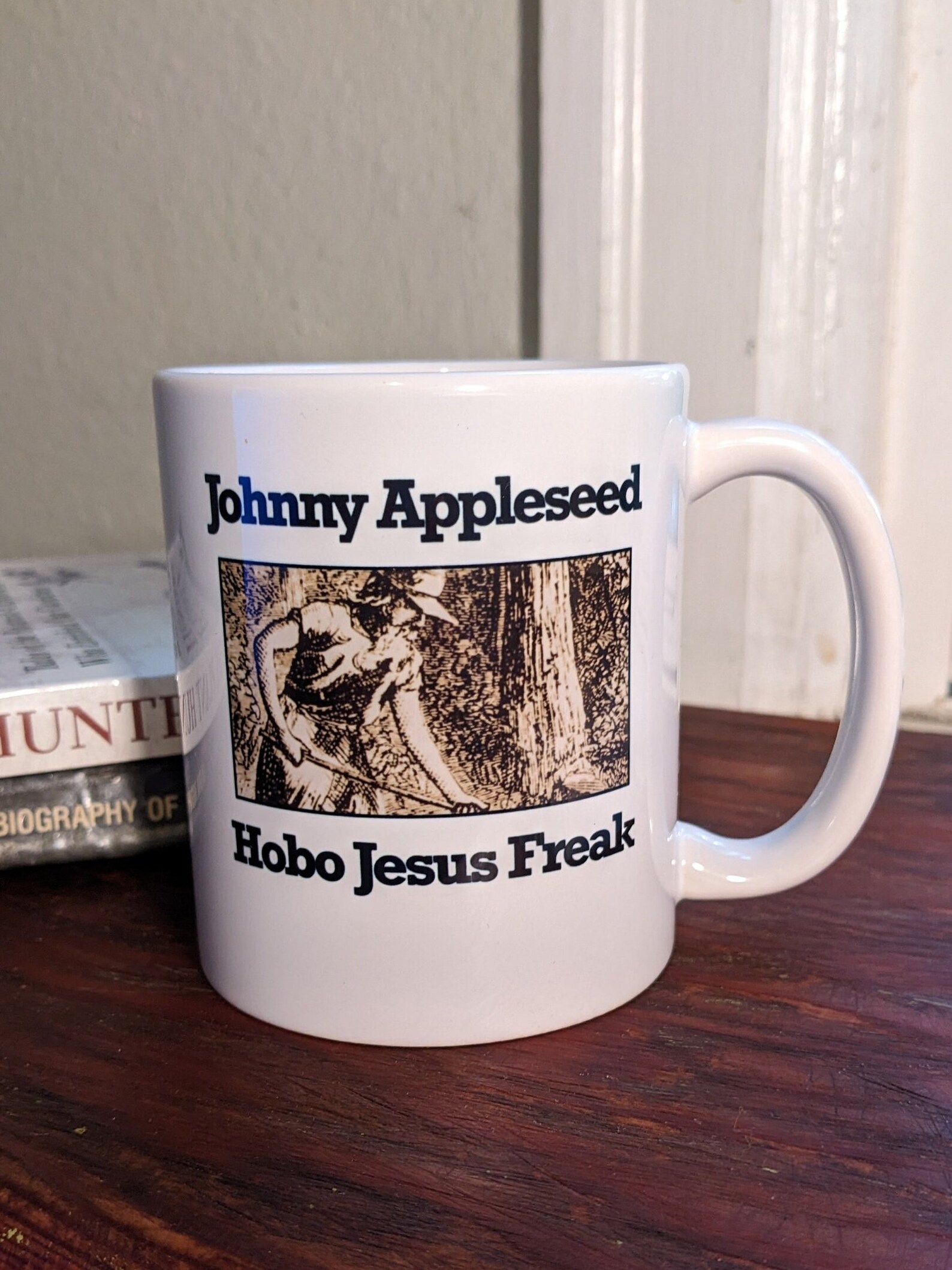 Johnny Appleseed: Hobo Jesus Freak White Glossy Mug - Etsy