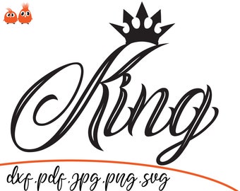 King SVG With Crown, King Cut File, King SVG Cricut, Crown SVG Cricut ...
