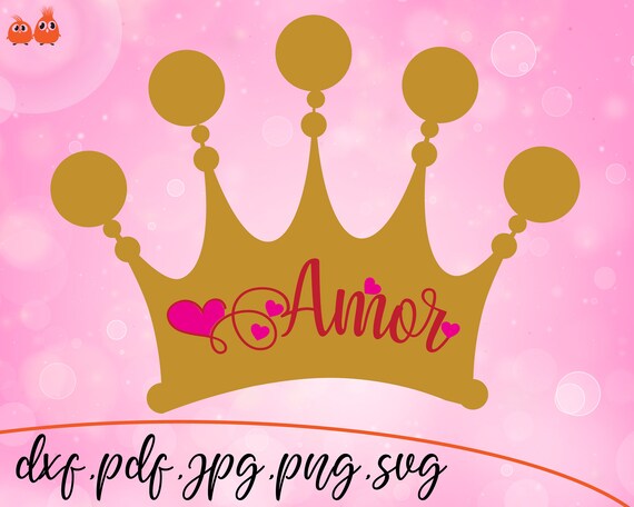 Amor Crown SVG SVG Cut File Cut Files | Etsy