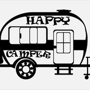 Happy Camper SVG File,happy Camper DXF, Happy Camper Cut File,happy ...