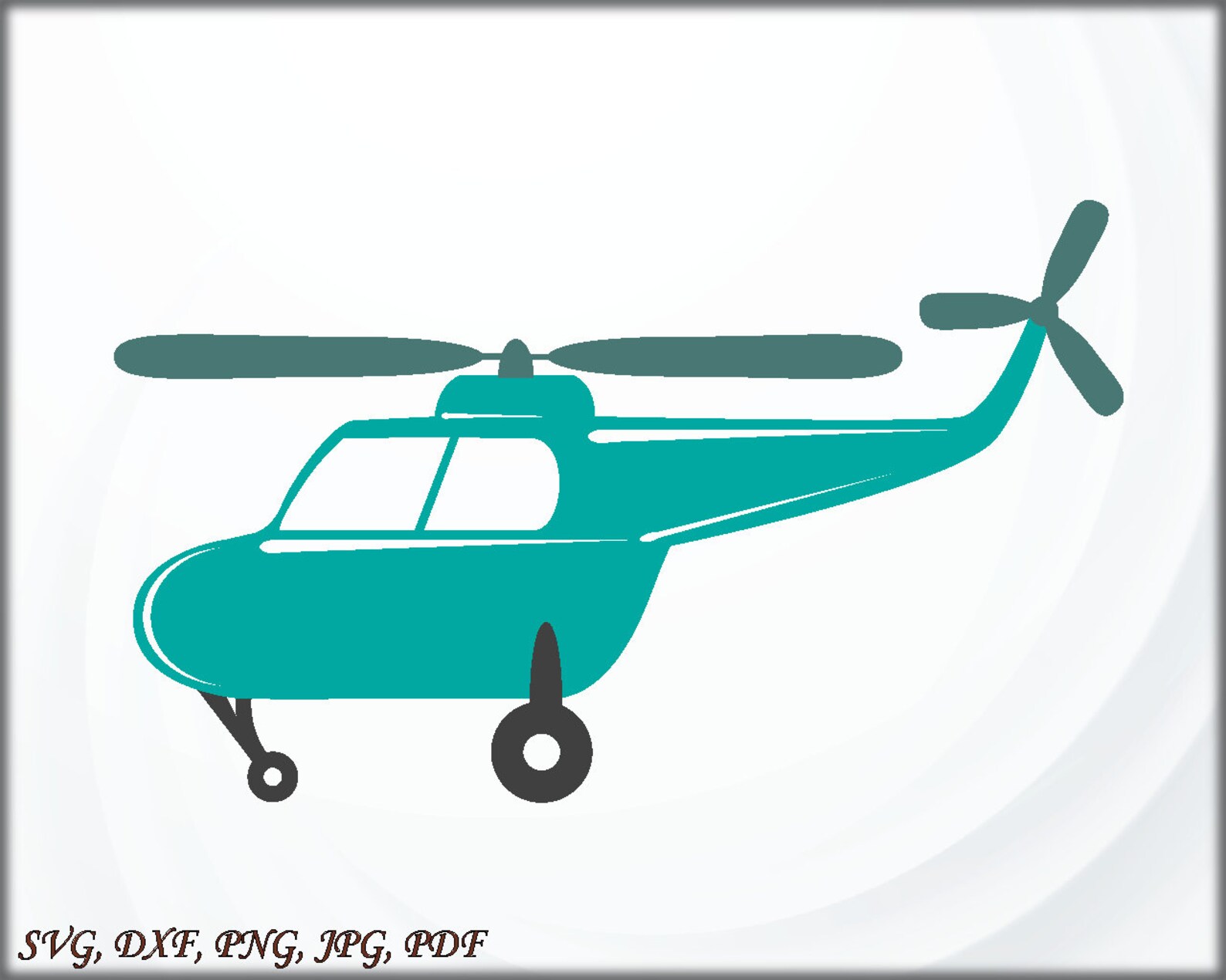 Helicopter SVG File Helicopter DXF Helicopter Cut File | Etsy