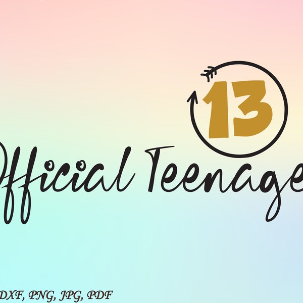 Official Teenager Svg - Etsy