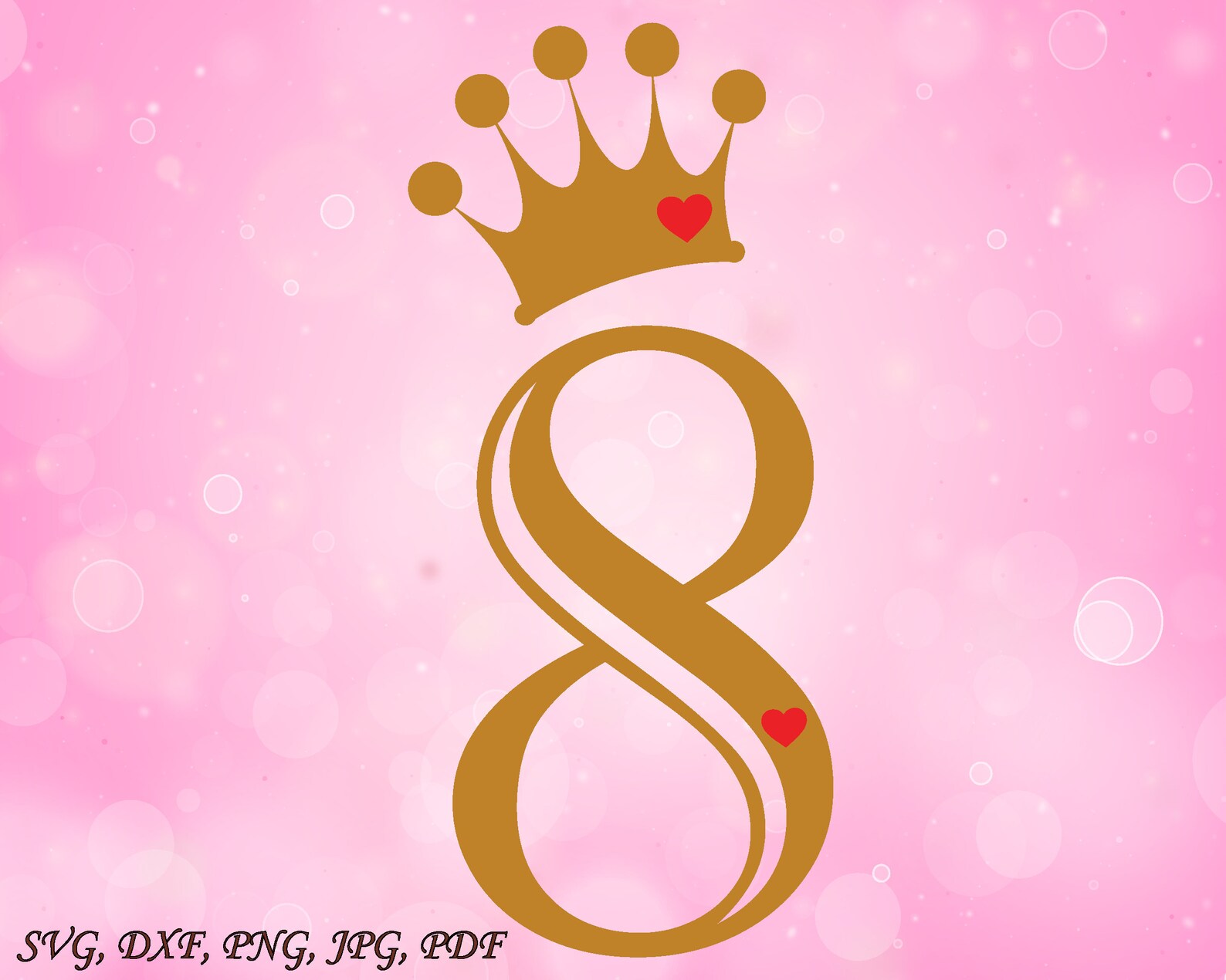 Eighth Birthday SVG Birthday Cut File Crown SVG Cut File | Etsy