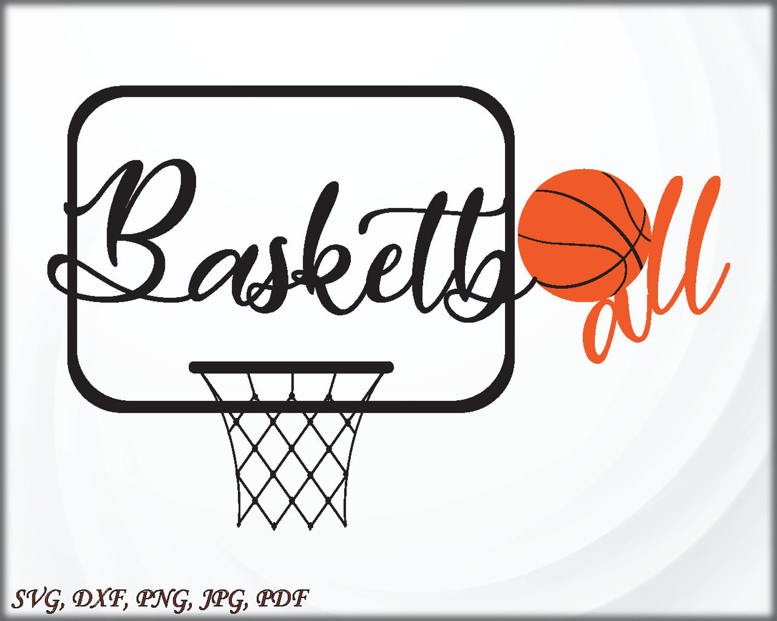 Basketball SVG File Basketball Cut File Basketball - Etsy