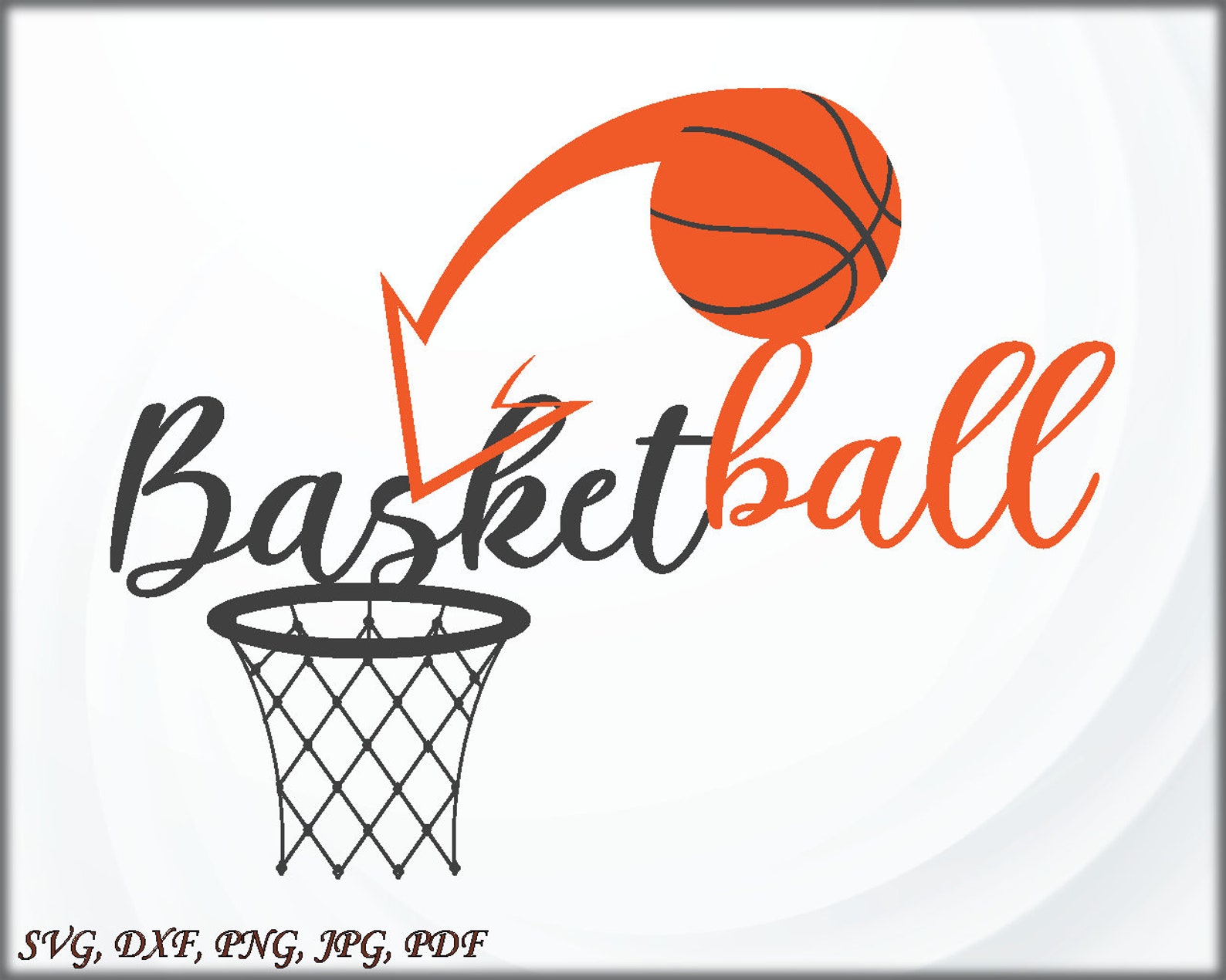 Basketball SVG File Basketball Cut File Basketball | Etsy