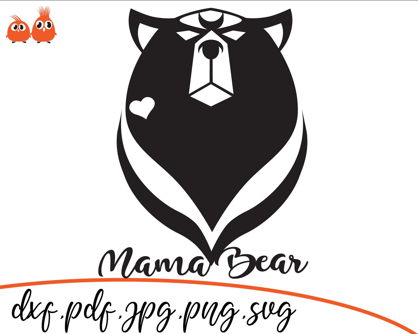 Mama Bear SVG File Mama Bear DXF Mama Bear Cut File Mama | Etsy