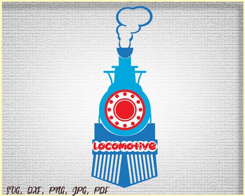 Locomotive SVG File, Locomotive DXF, Locomotive Cut File, Locomotive ...