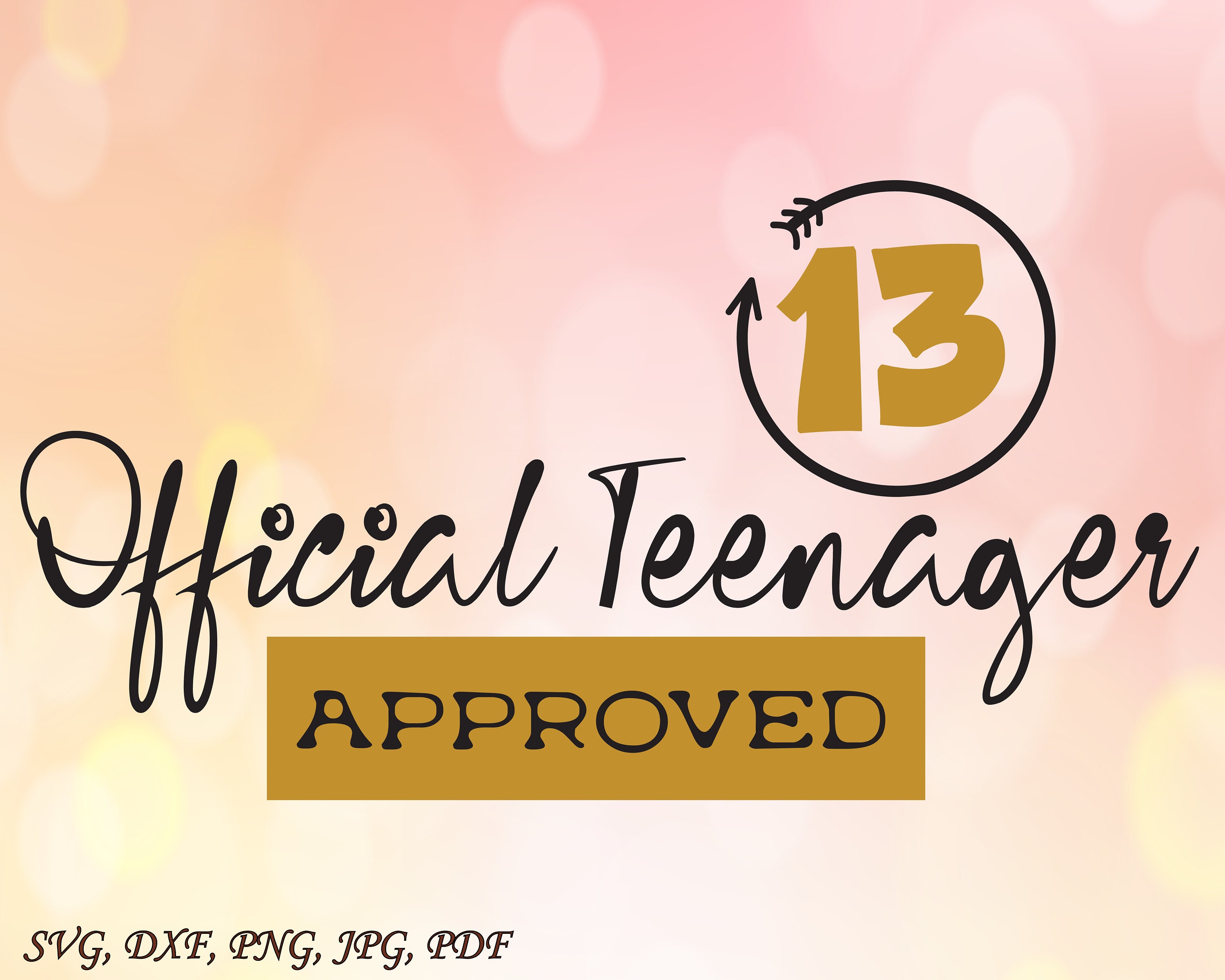 Official Teenager SVG Birthday Cut File SVG Cut File | Etsy