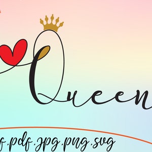 Queen, SVG Cut File, Cut Files Queen, SVG Files for Cricut - Etsy